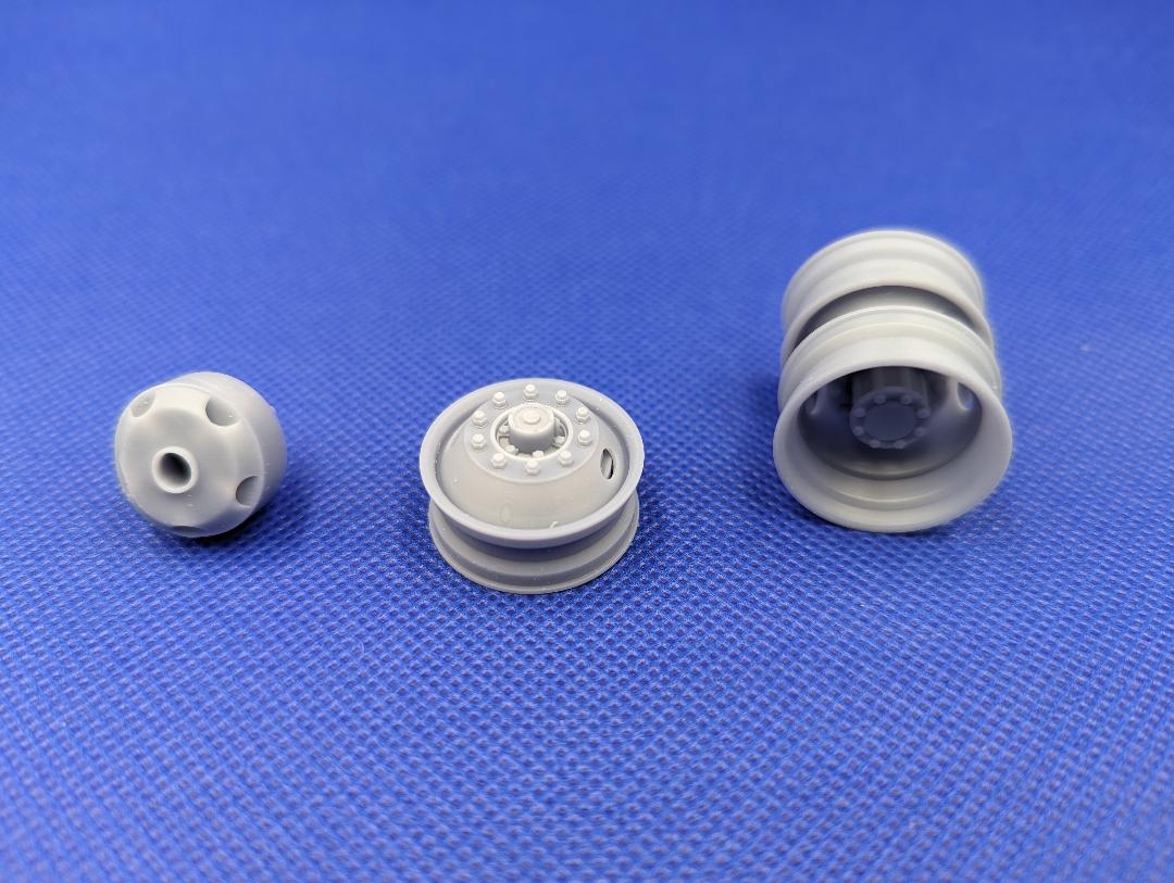 22" , 2 Hole BUDD Wheels Set 1/25 scale Wheels and Hubs 3D printed 10 ...