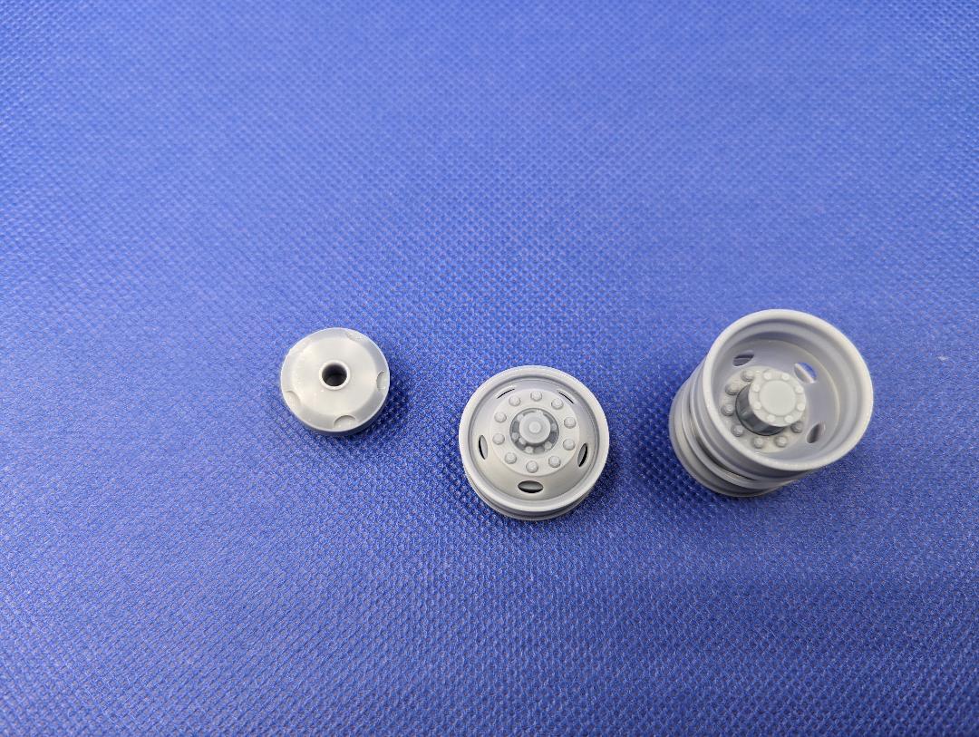 22" , 5 Hole BUDD Wheels Set 1/25 scale Wheels and Hubs 3D printed 10 ...