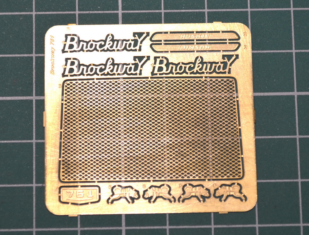 BROCKWAY PHOTO ETCH GRILL AND EMBLEMS BRASS PHOTOETCHED CAB/HOOD | ST ...
