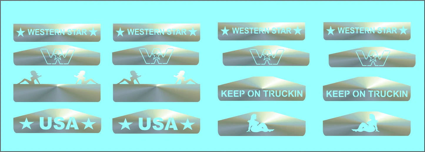 STS DECALS WESTERN STAR MUDFLAP WEIGHT DECALS 1/25 scale DECALS | ST ...