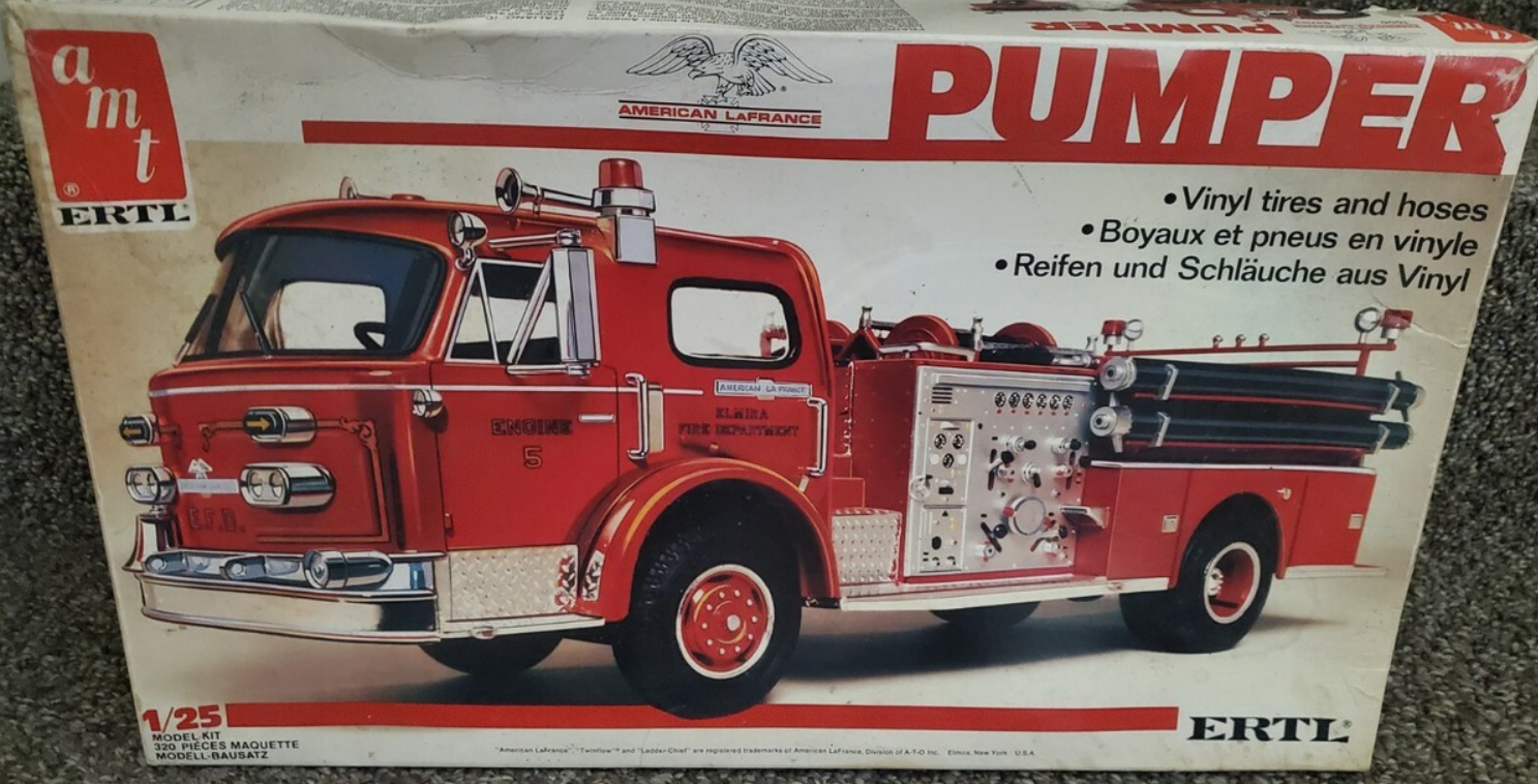 AMT/ERTL AMERICAN LAFRANCE PUMPER KIT 1/25 SCALE PLASTIC MODEL KIT EME ...