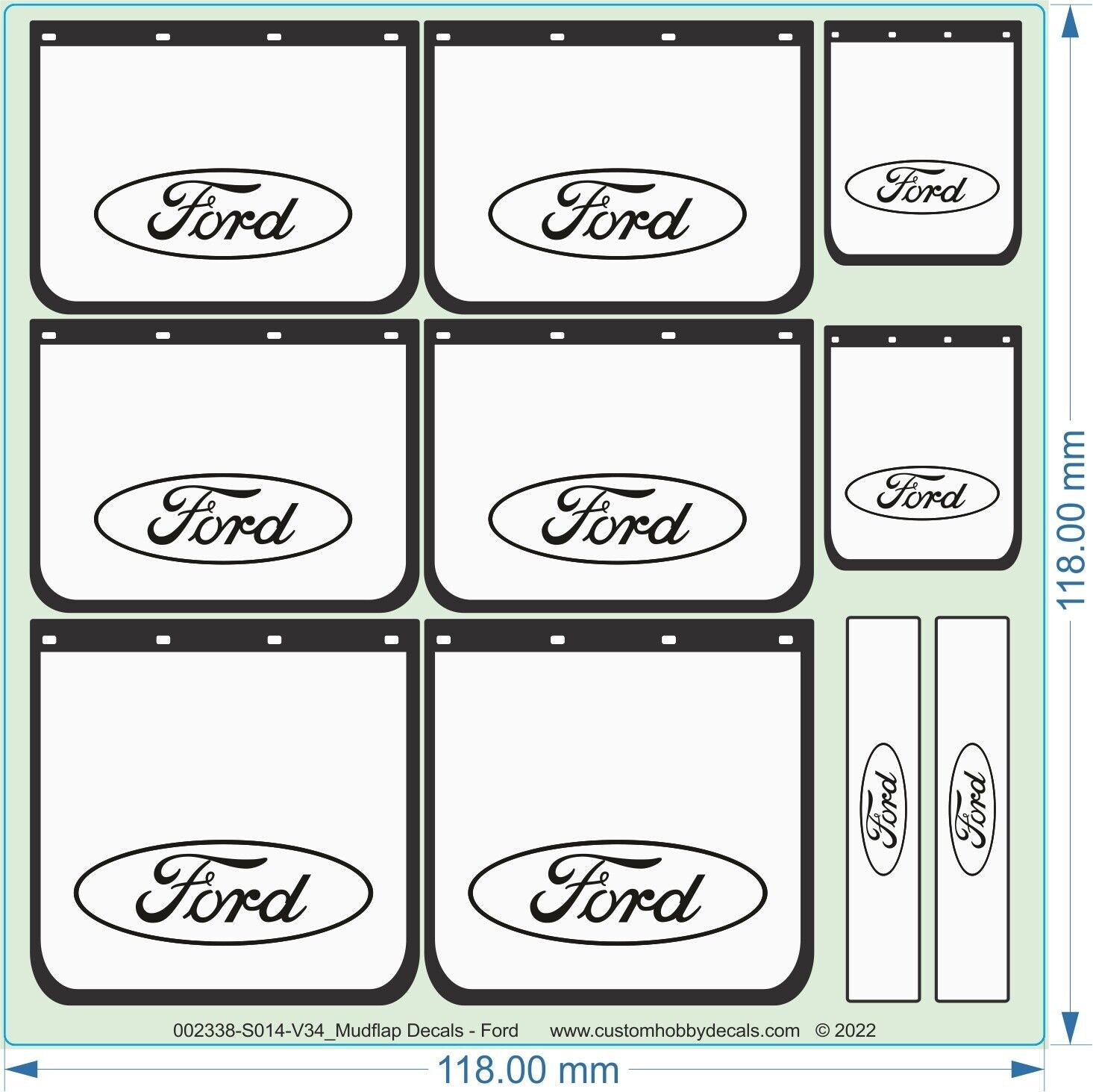1/25 scale Decal Mudflaps FORD TRUCK DECALS MUDFLAPS | ST Supply Co. Ltd.