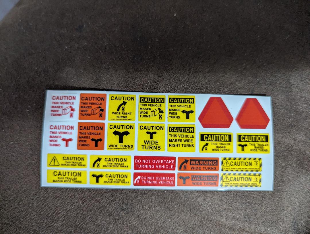 CAUTION Turn and Other Signs Decals | ST Supply Co. Ltd.