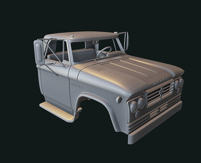 Dans Models DODGE D500 1/25 scale Cab and Chassis Kit RESIN RESIN CAB ...