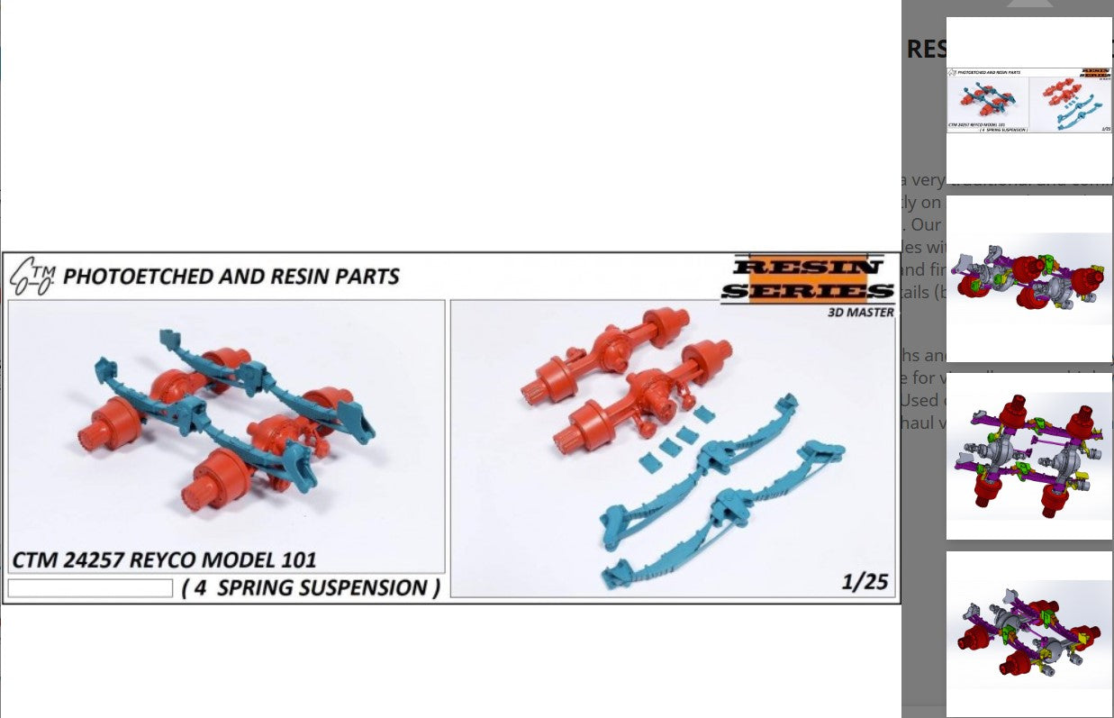 CTM 24257 REYCO MODEL 101 4 SPRING SUSPENSION 1/25 SCALE CHASSIS | ST ...