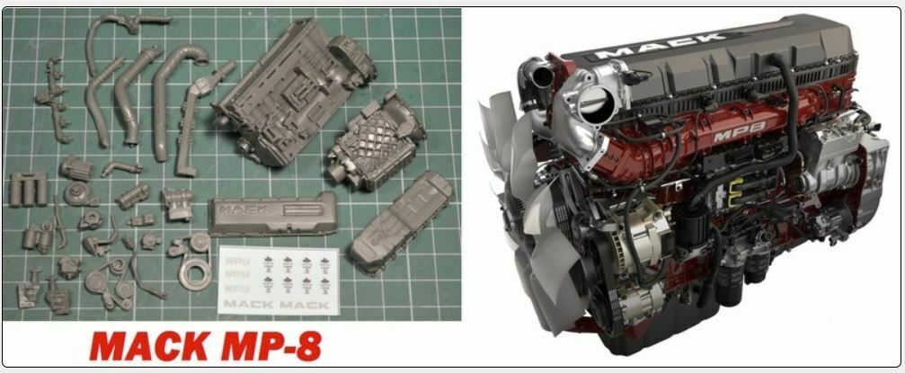 MACK MP8 DIESEL ENGINE KIT 1/25 | ST Supply Co. Ltd.