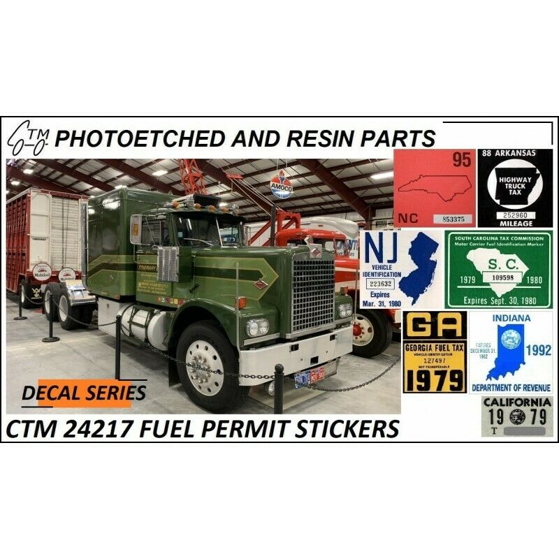 CTM 24217 STATE FUEL TAX DECALS SEE PICS 1/24 OR 1/25 SCALE | ST Supply ...