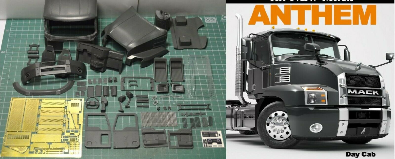 12T , MACK ANTHEM CAB KIT 1/24 RESIN | ST Supply Co. Ltd.