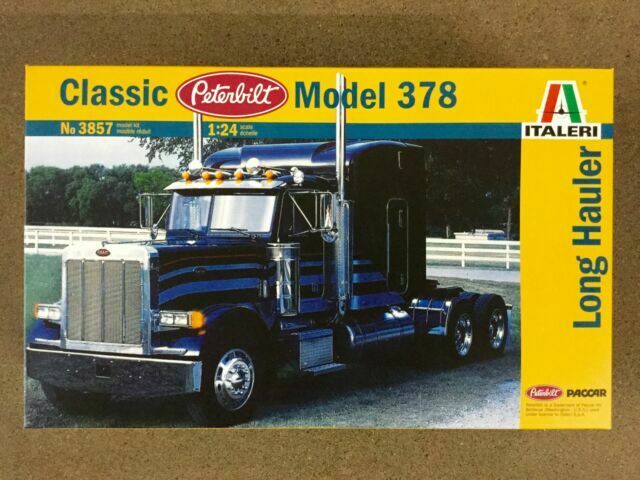 1/24 SCALE PETERBILT 378 LONG HAULER MODEL TRUCK KIT SEALED! Italeri ...