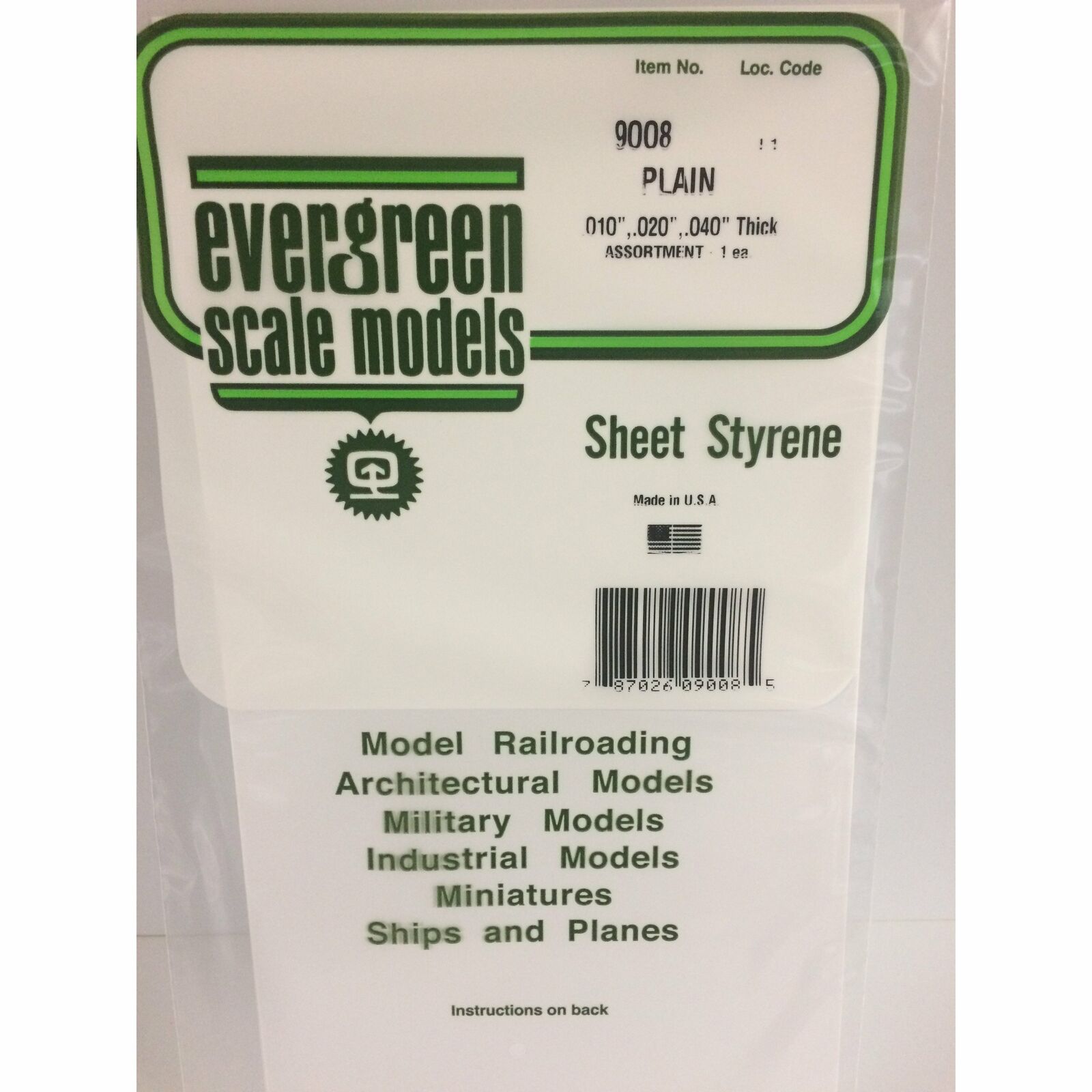 EVERGREEN PLASTIC SHEET ASSORTMENT #9008 | ST Supply Co. Ltd.