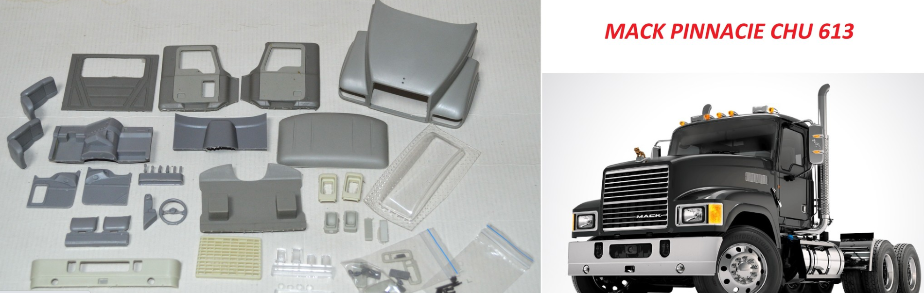 MACK PINNACLE CHU613 1/24 Scale Resin Cab Kit | ST Supply Co. Ltd.