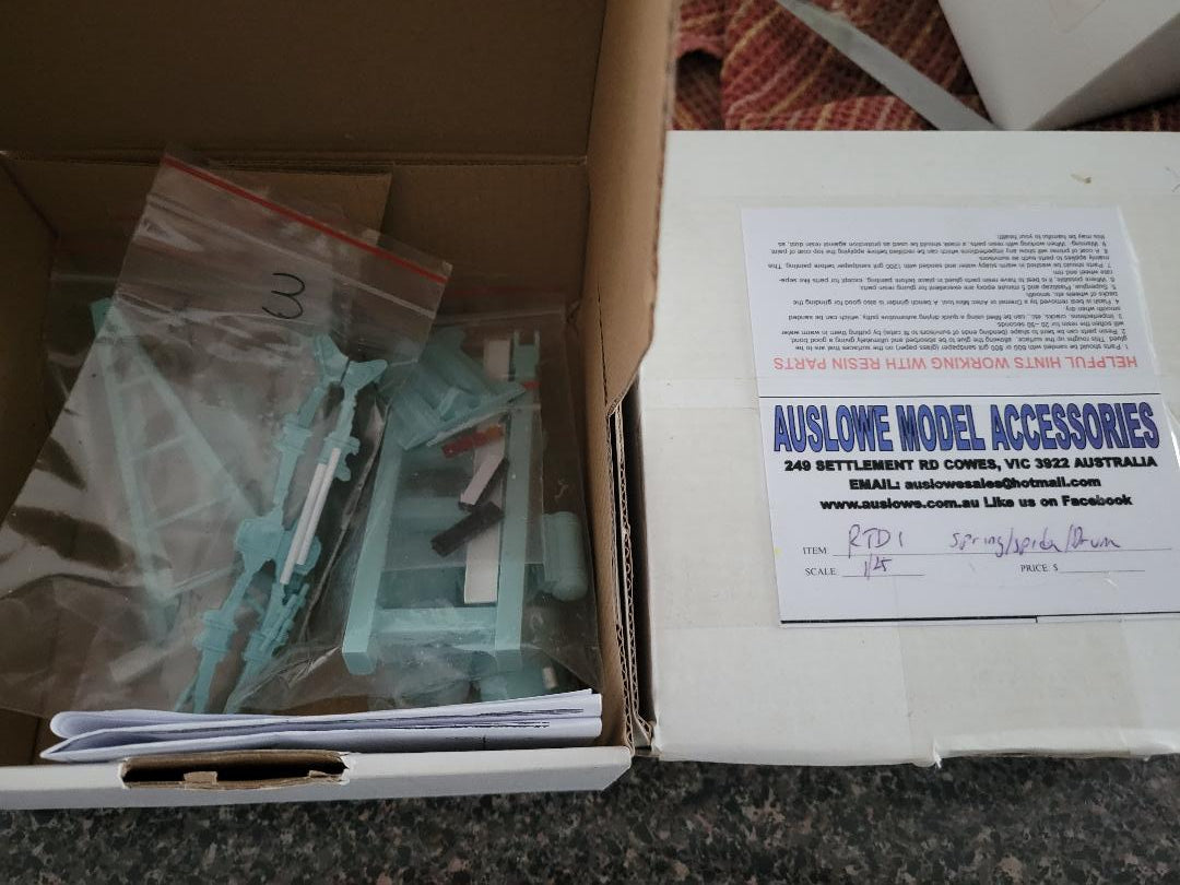 AUSLOWE RTD1 1/25 SCALE TANDEM DOLLY KIT RESIN KIT | ST Supply Co. Ltd.