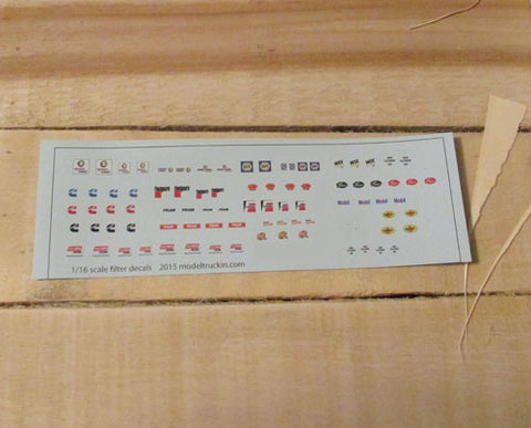 ENGINE FILTER DETAILING DECALS MODELTRUCKIN DECALS | ST Supply Co. Ltd.