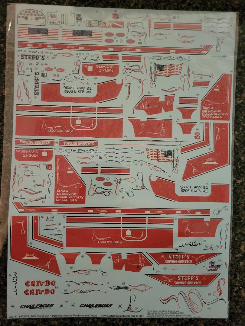Cando Wrecker Decal Sheet For Revell Kit#7541 | ST Supply Co. Ltd.